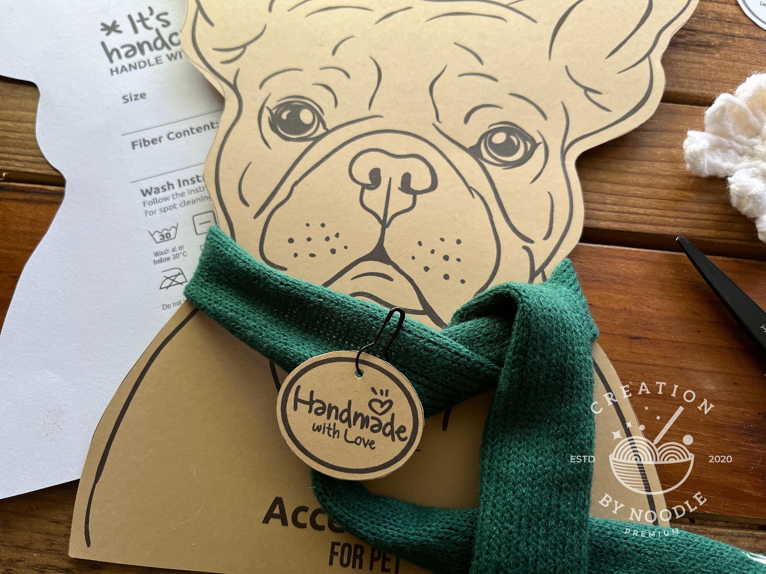 Printable French Bulldog Collar Display Card: DIY Pet Accessory (PDF ...