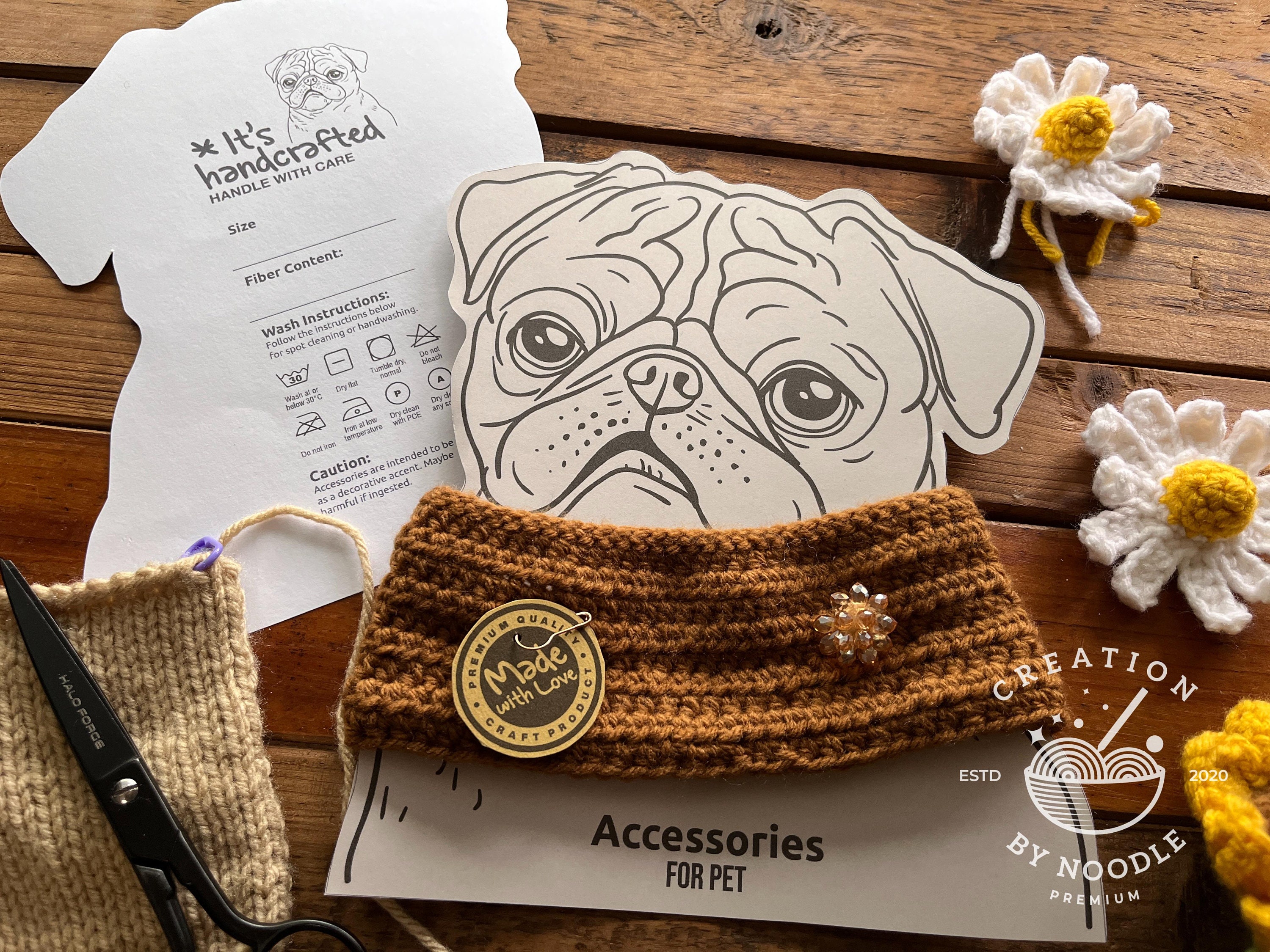 Printable Pug Pet Collar DIY Display Card Dog Accessory Display ...