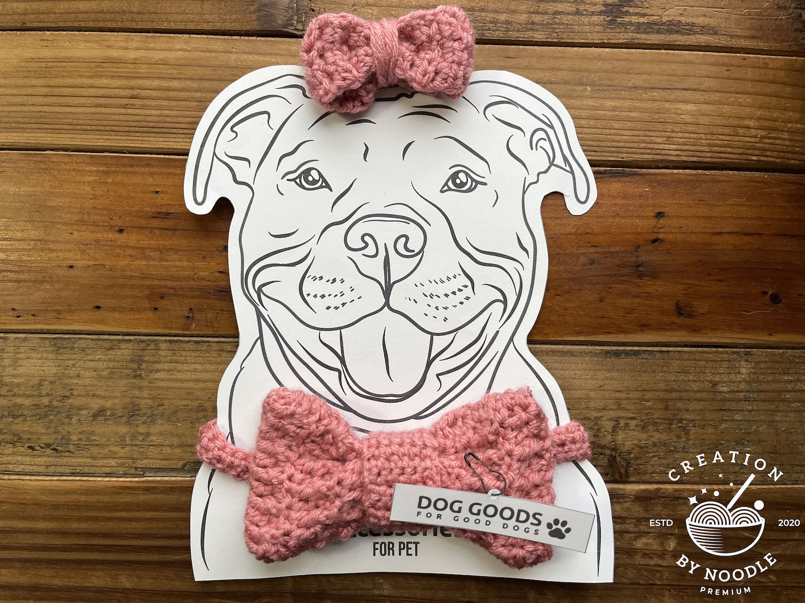 Printable Bulldog Pet Collar DIY Display Card Dog Accessory Display ...