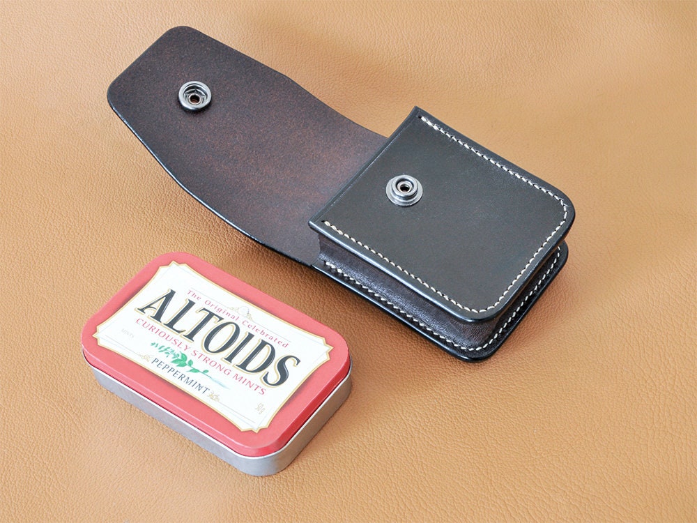 Hand-made Leather Pouch for Altoid Tin Made in France - Etsy