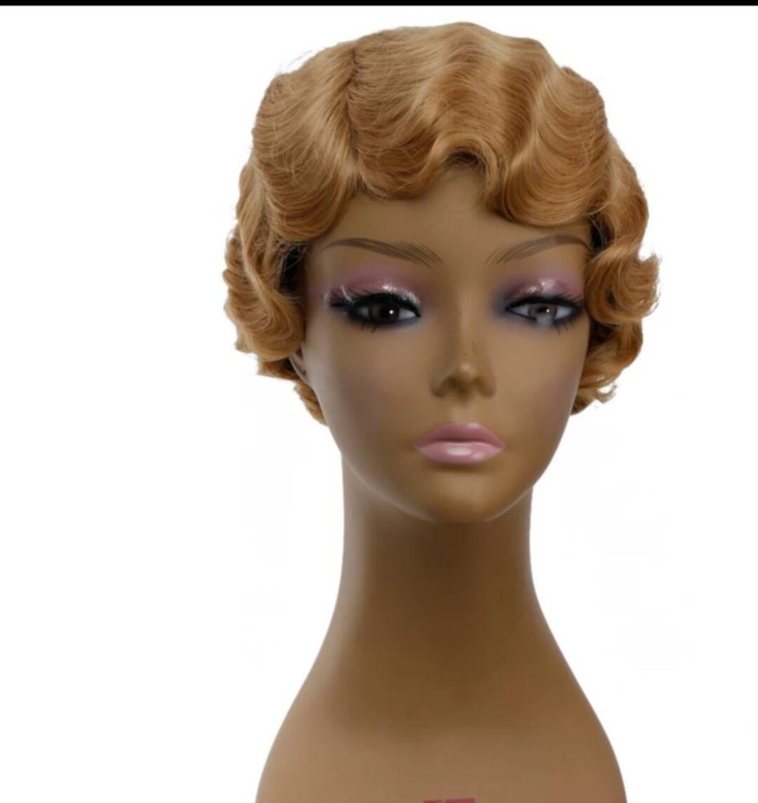 Finger Wave Colour #27 Synthetic Fibre Short Wig Deep Wave - Etsy