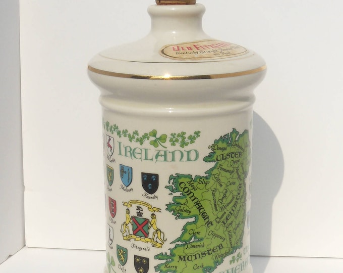 Old Fitzgerald Sons of Erin Bottle, Stitzel and Weller Bottle, Ceramic ...