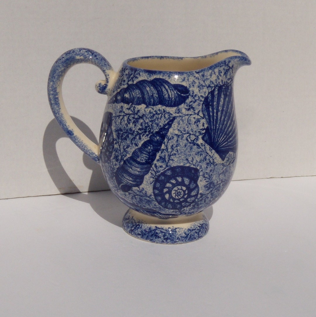Moorland Pottery Shell Jug, Moorland Staffordshire Shell Pitcher ...