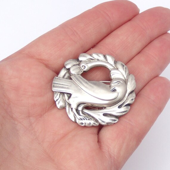 Genuine Norseland Sterling Silver Bird Pin, Coro Nors… - Gem