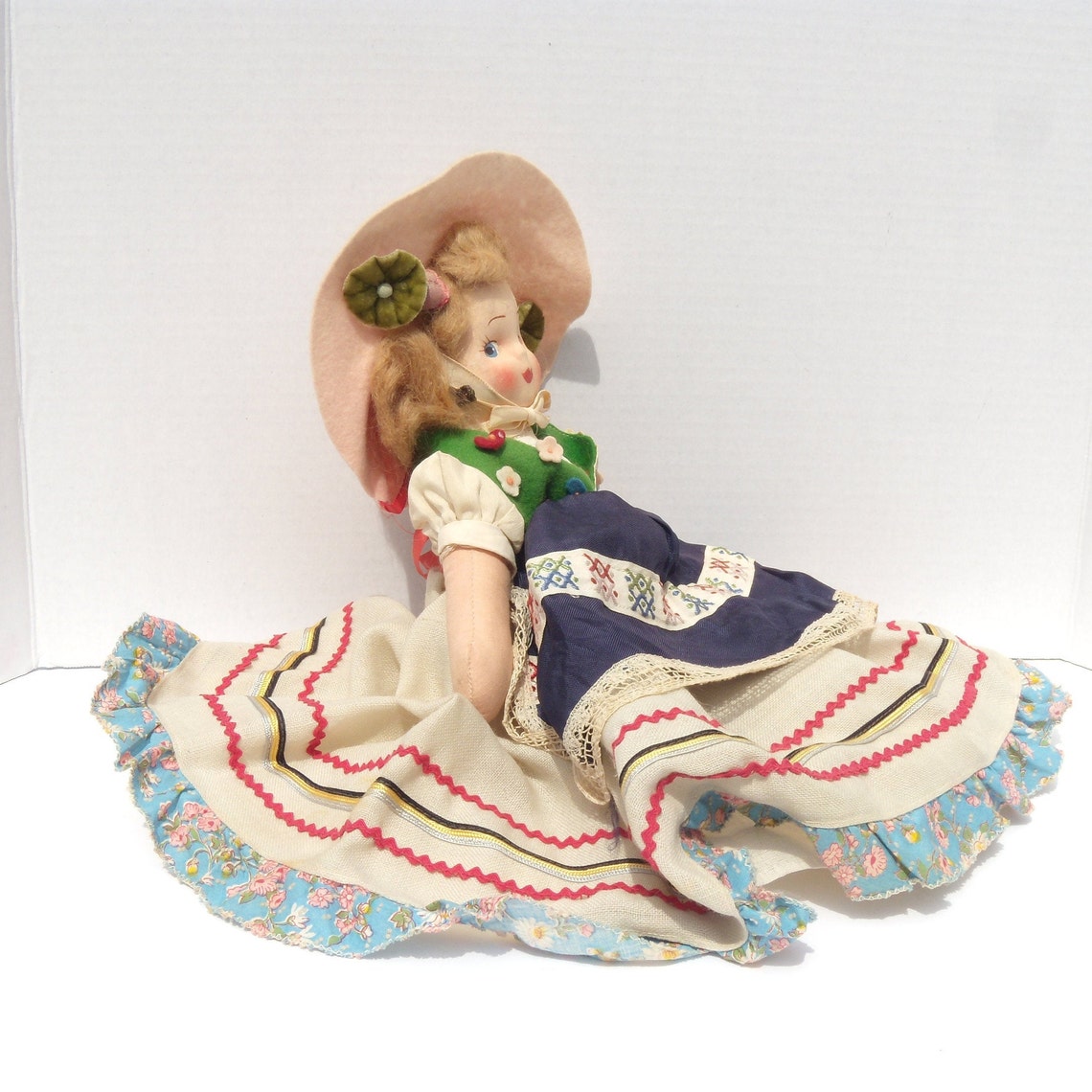 Swiss Rag Doll. 1940s Rag Doll Swiss Souvenir Doll European - Etsy