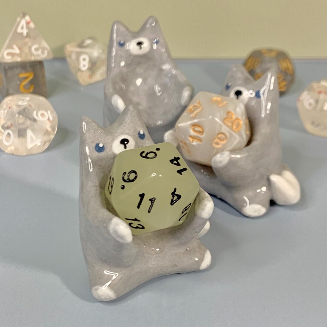 Grey Wolf Dnd Companion D20 Dice Holder - Etsy