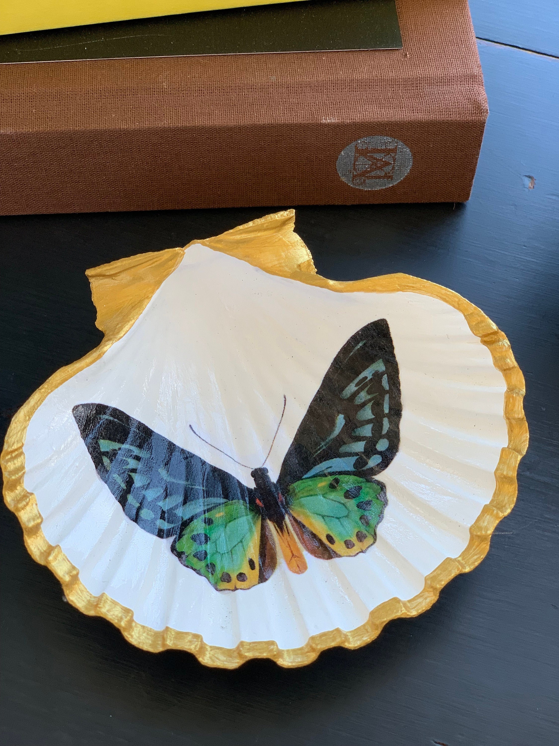 Butterfly Shell Ring Dish Gift Idea, Anthropologie Style,, Trinket Dish ...