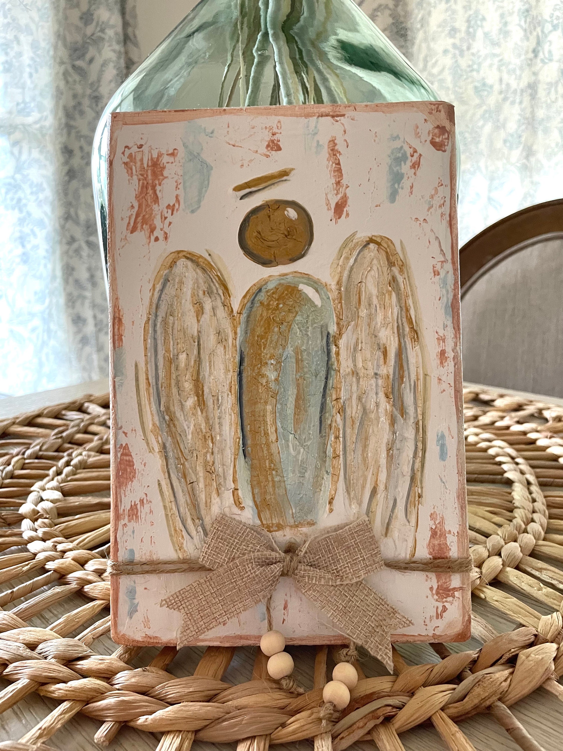 Handmade Angel Sign, Rustic Angel, Distressed Angel, Angel Art, Wood ...
