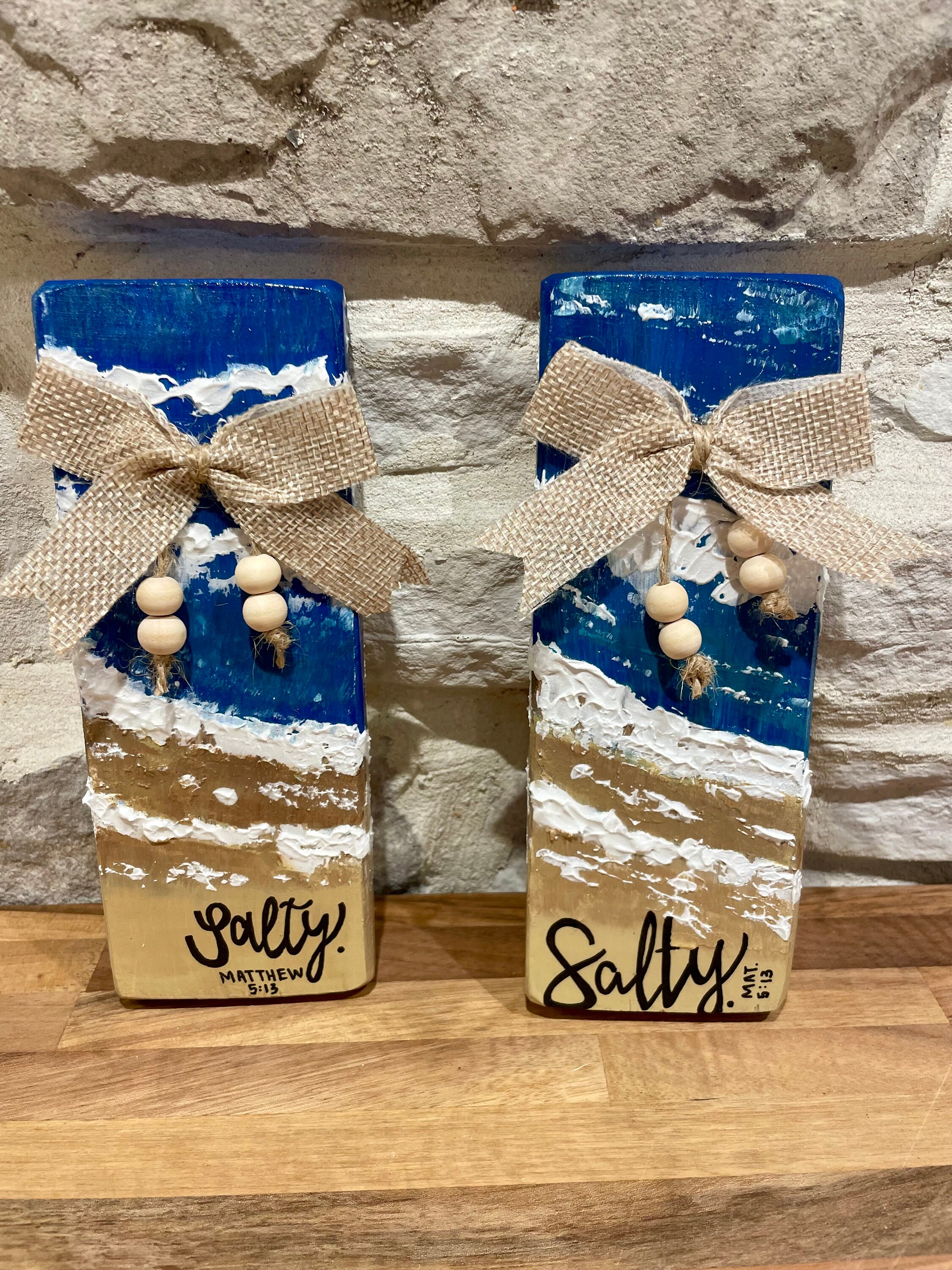 Salty Wood Sign, Beach Wood Sign, Christian Art, Salt of the Earth ...