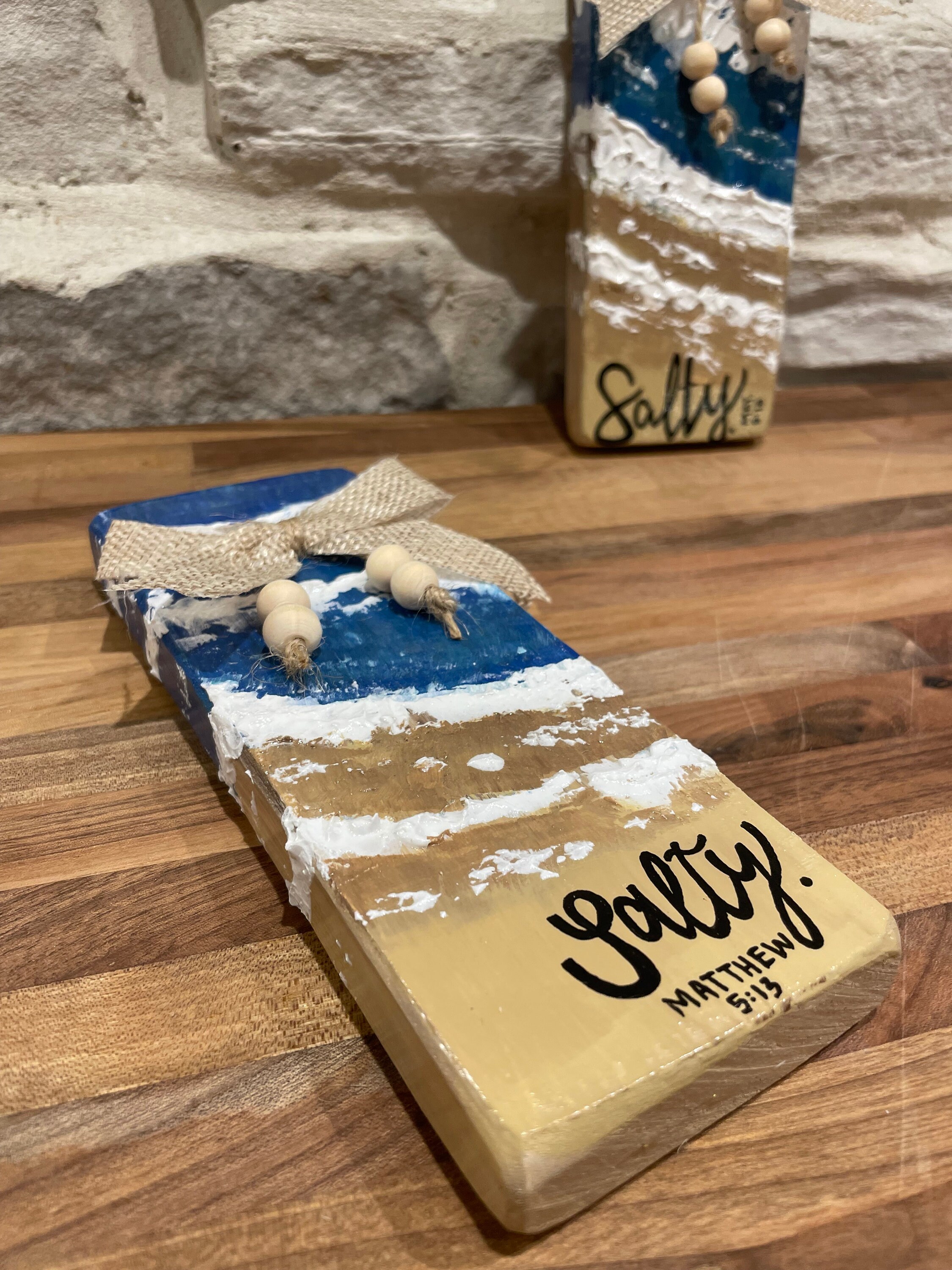 Salty Wood Sign, Beach Wood Sign, Christian Art, Salt of the Earth ...