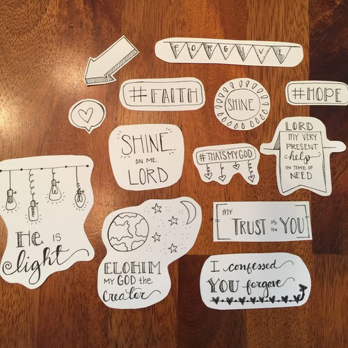 Psalms Color Your Own Bookmarks Set 1 Bible Journaling | Etsy