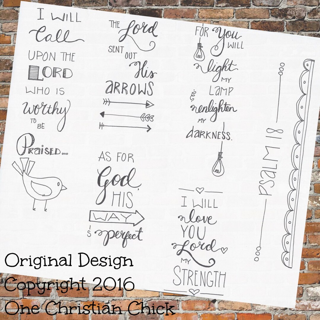 Bible Journaling: Psalm 18 Printable Coloring Page - Etsy