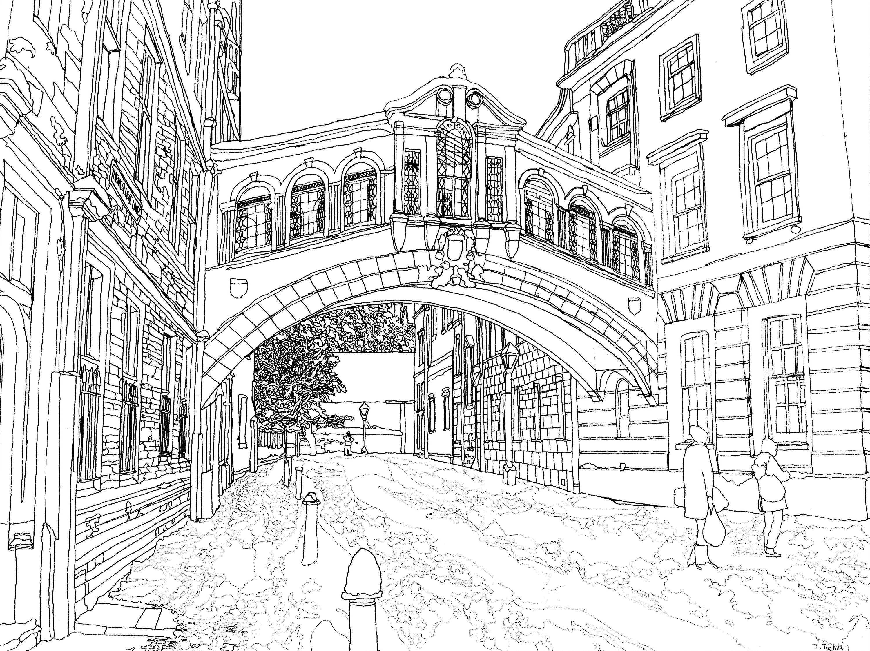 Bridge of Sighs Oxford. Pen and Ink Drawing. Print - Etsy