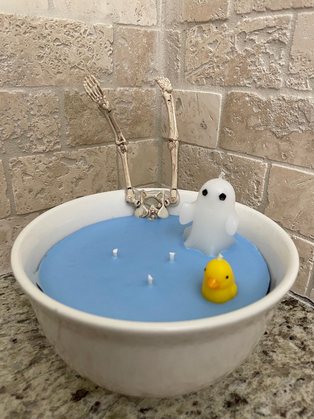 Haunted Splash Candle, Skeleton in Bath Candle, Unique Candle, Macabre ...