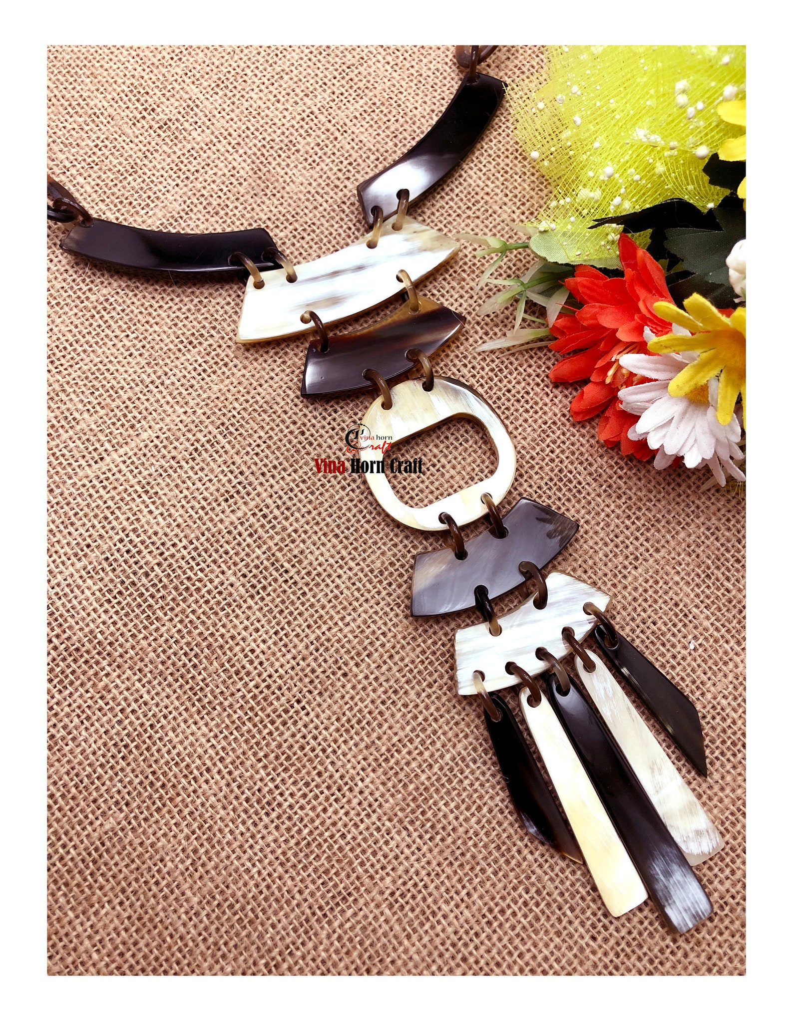 Natural Buffalo Horn Necklace Chain Necklace Handmade in Vietnam - Etsy