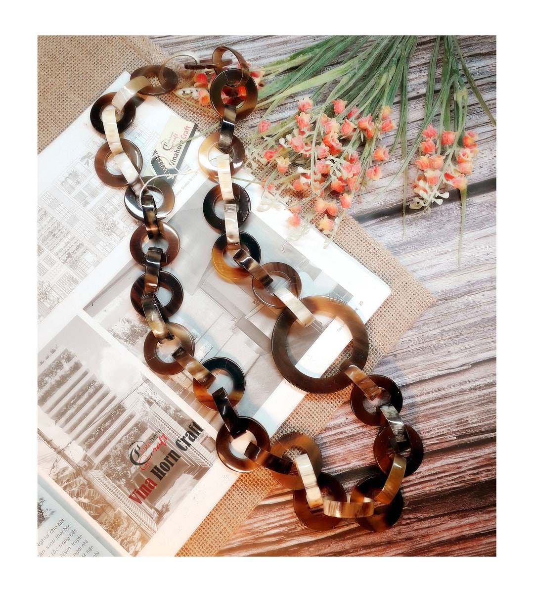 Natural Buffalo Horn Necklaces - Chain Necklace Handmade in Vietnam - Etsy