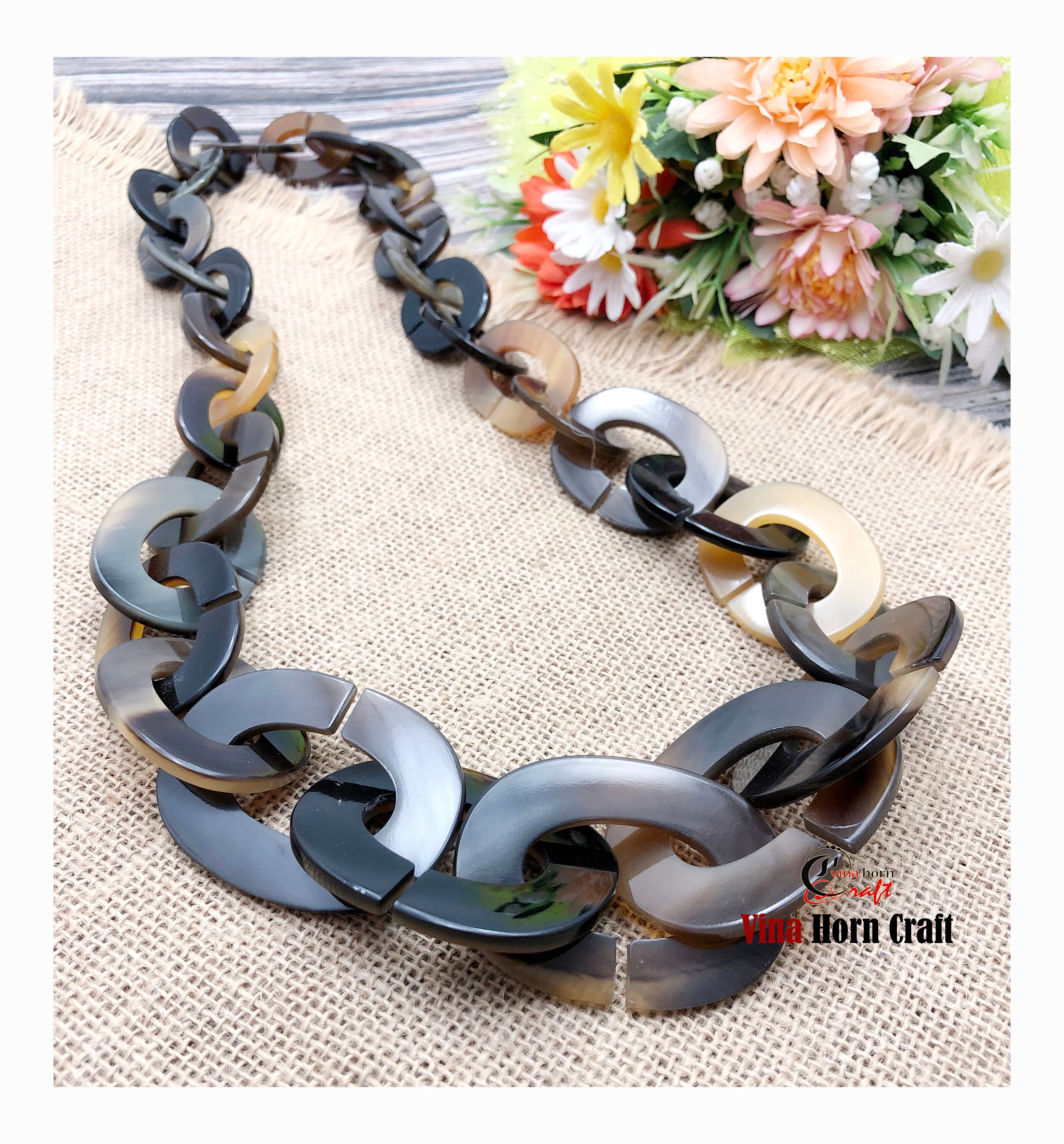 Natural Buffalo Horn Necklace Chain Necklace Handmade in - Etsy