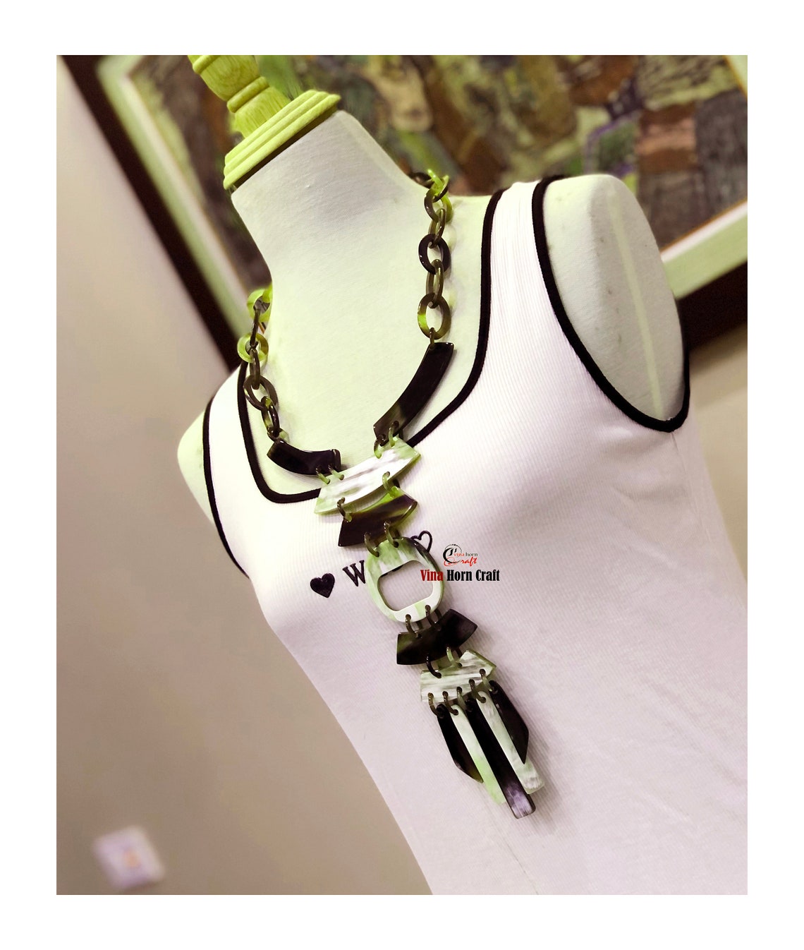 Natural Buffalo Horn Necklace Chain Necklace Handmade in - Etsy