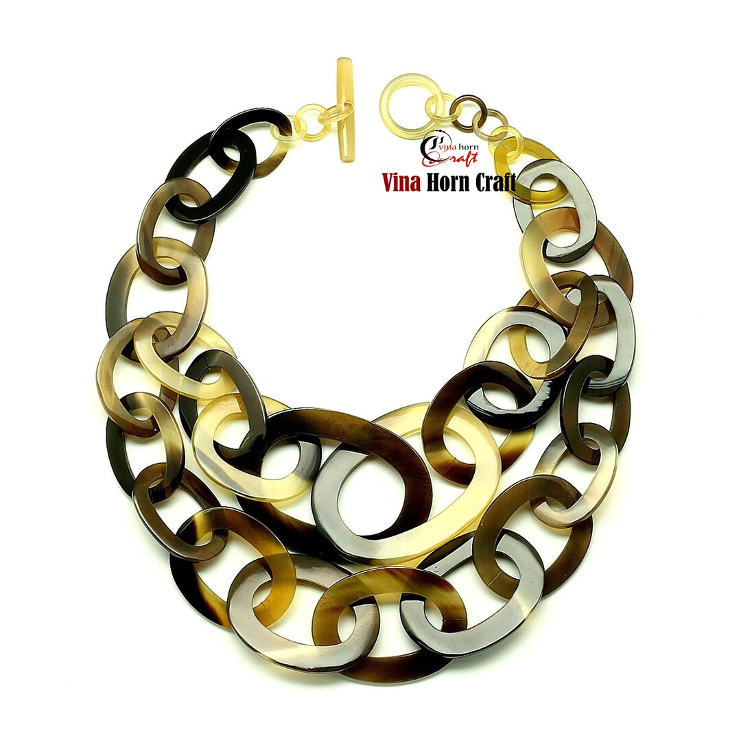 Natural Buffalo Horn Necklaces - Chain Necklace Handmade in Vietnam - Etsy