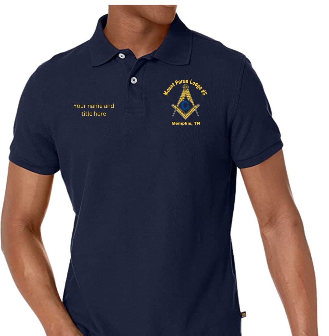 Mason Polo Shirt, Lodge Shirt, Wicking Polyester, Custom Made to Order ...