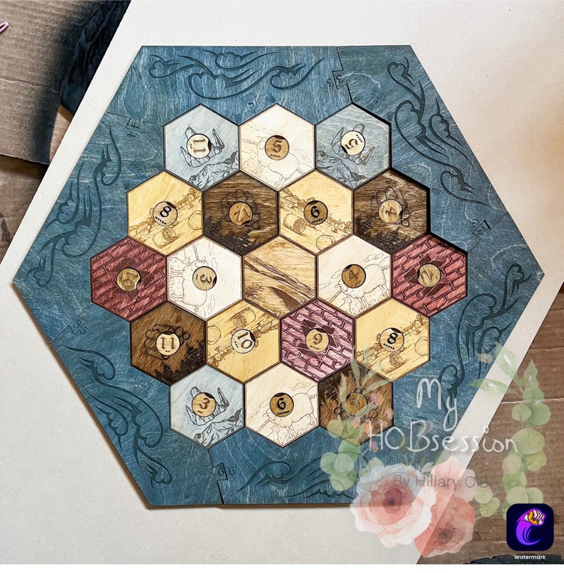 Settlers of Catan Inspired Game Board. SVG. Digital File ONLY! Not a ...