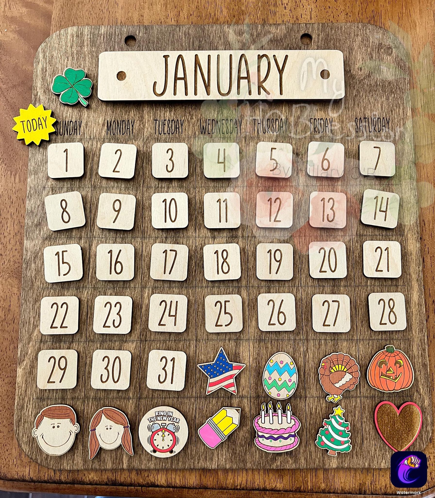 Cute, Fun, Perpetual Calendar File. DIGITAL FILE ONLY! Not a Physical ...