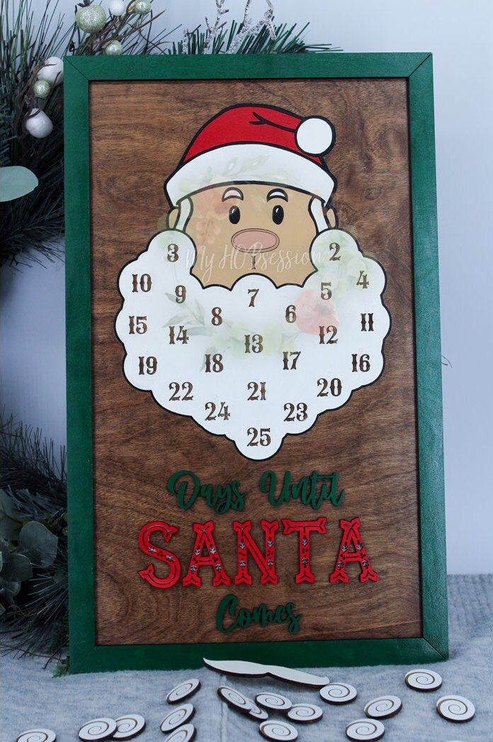 Santa's Beard Advent Calendar SVG File Download ONLY not a Physical ...