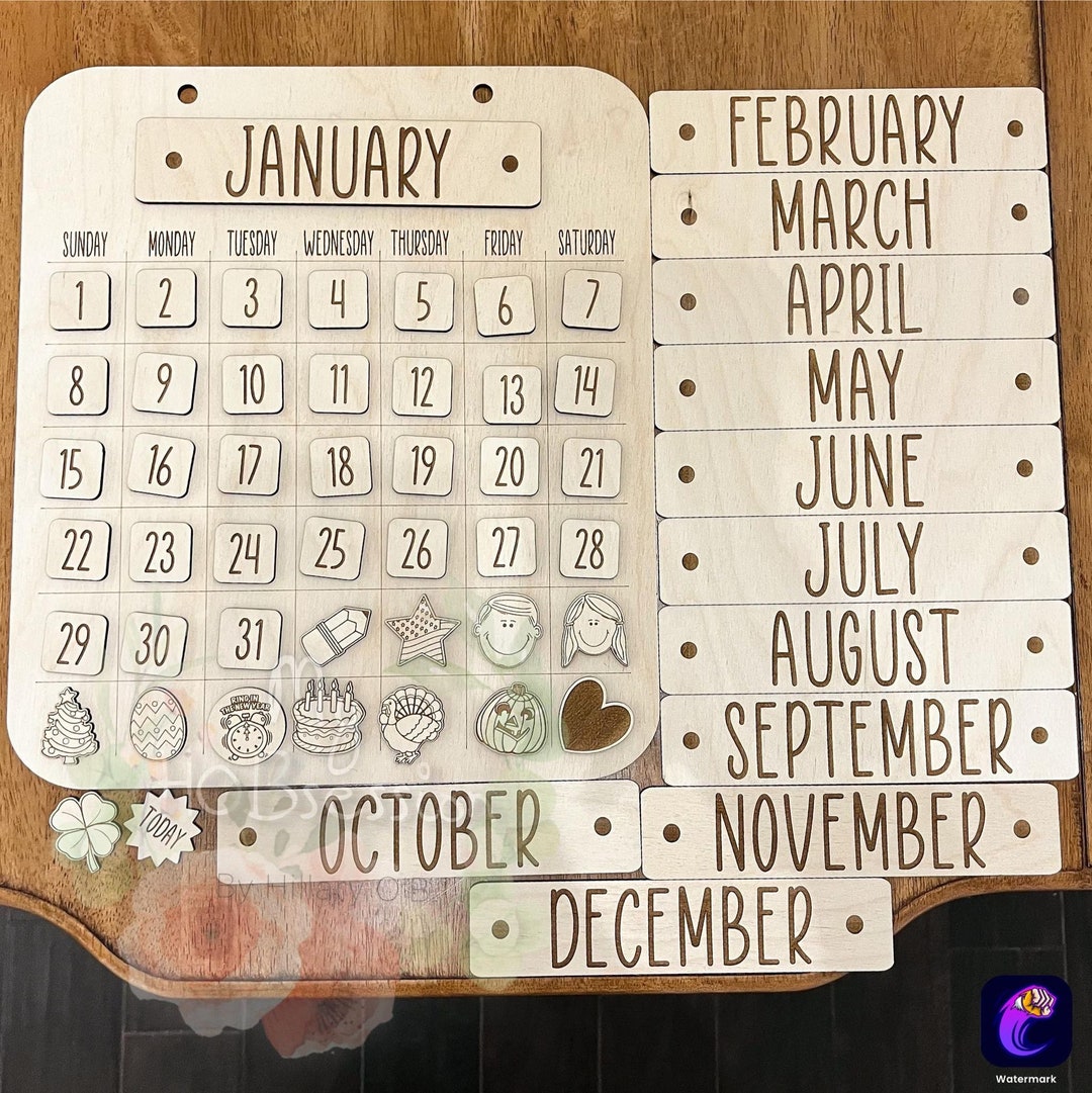 Cute, Fun, Perpetual Calendar File. DIGITAL FILE ONLY! Not a Physical ...