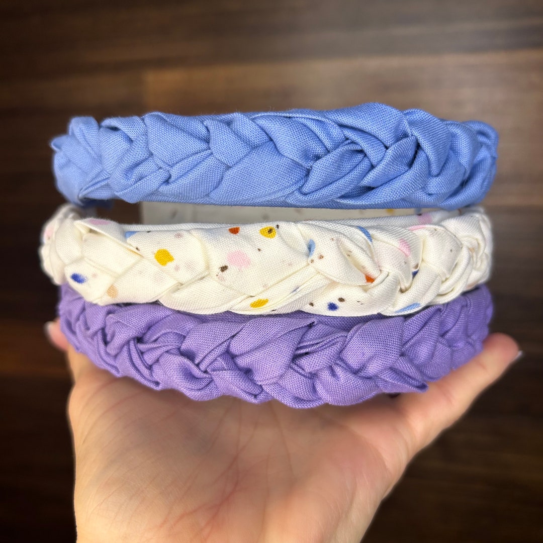 Womens Braided Headband Purple Headband Blue Headband Kids Hair ...