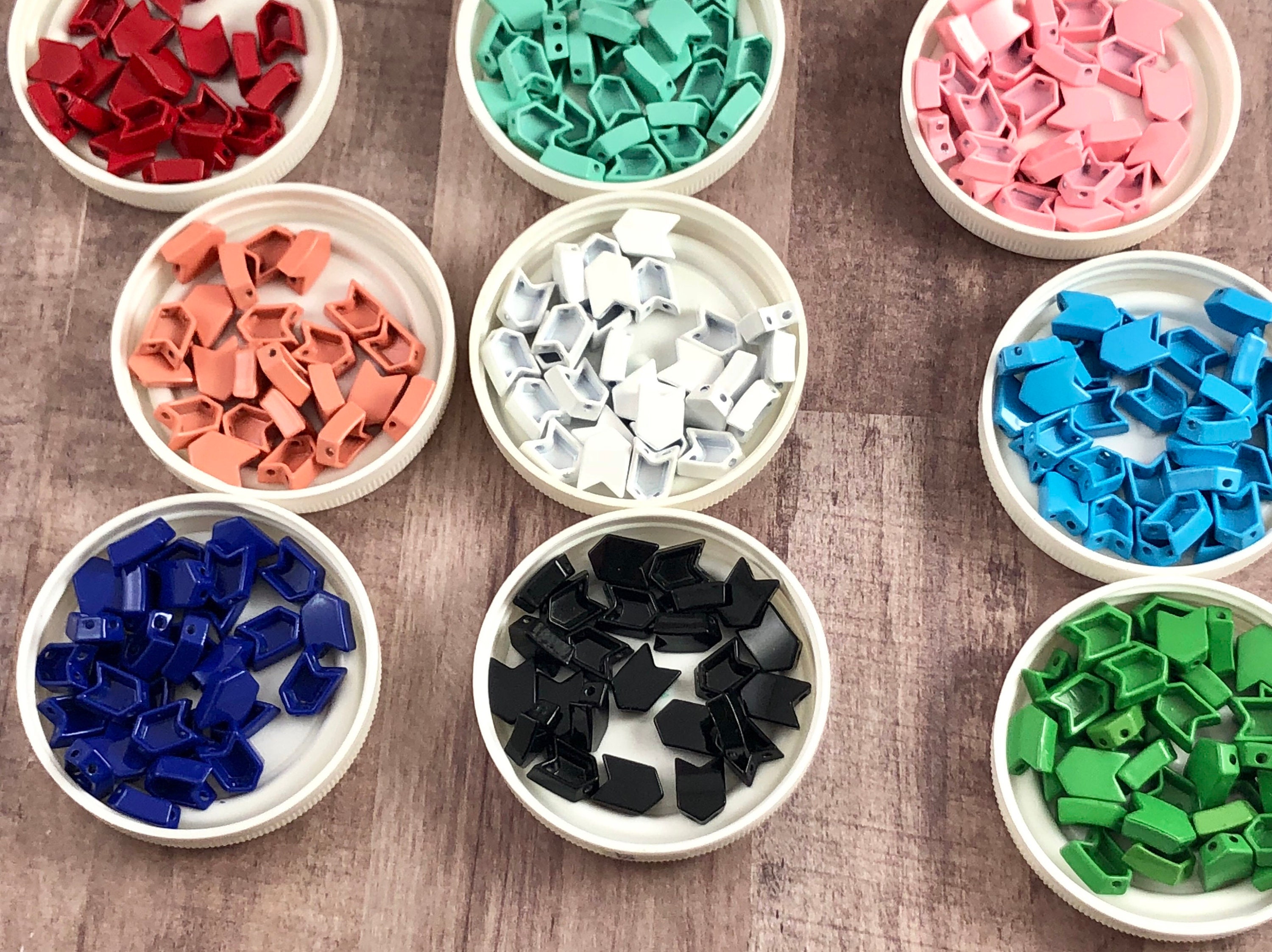 Enamel tile beads arrow tile beads 2 hole enamel beads tile | Etsy