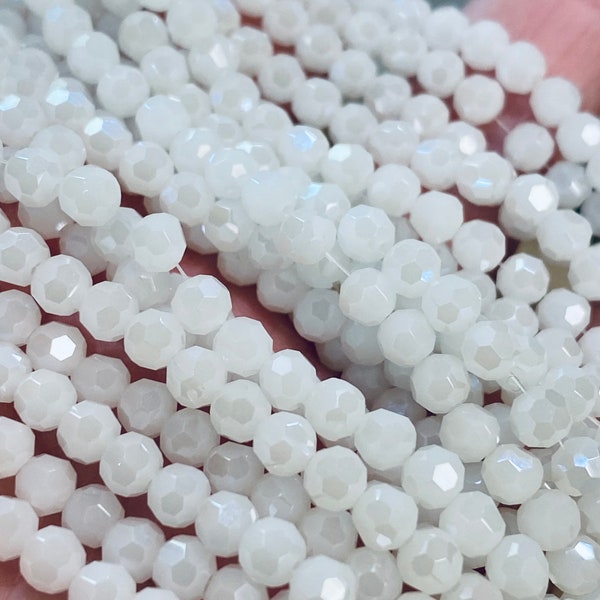 White Glass Beads - Etsy