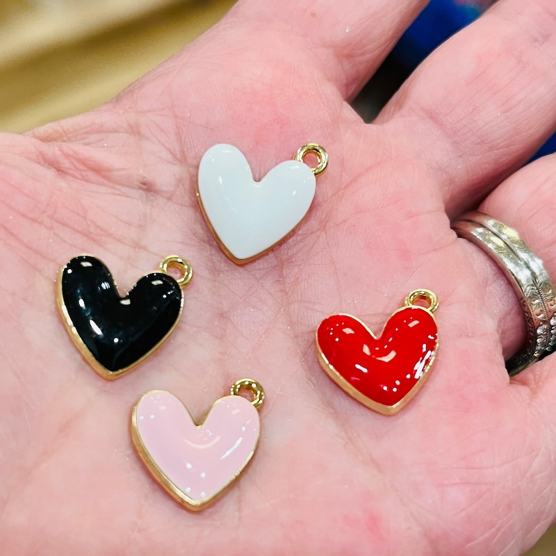 Heart Shaped Charms - Etsy