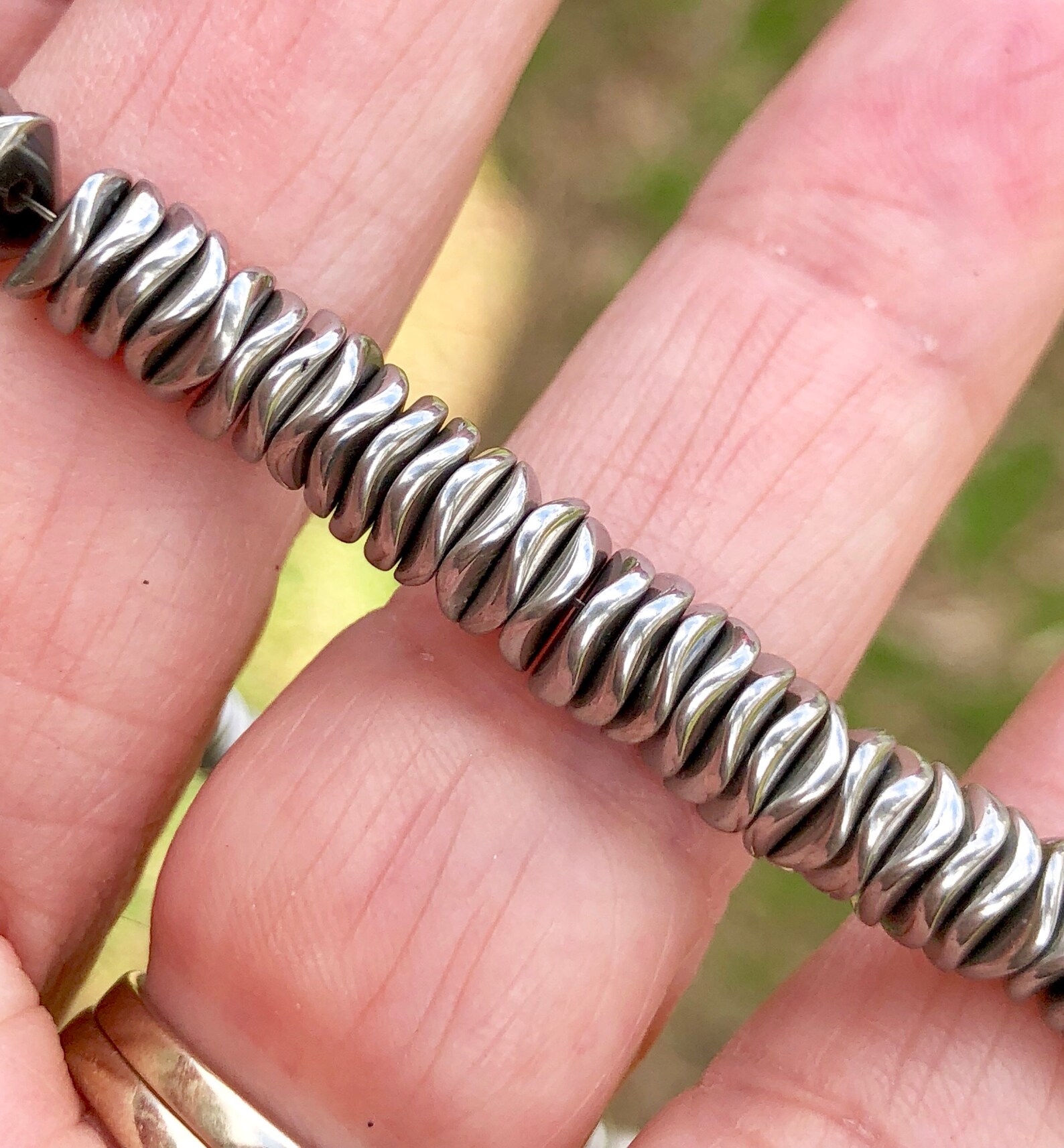 6mm Silver Hematite Wavy Spacer Beads Jewelry Making Beads | Etsy