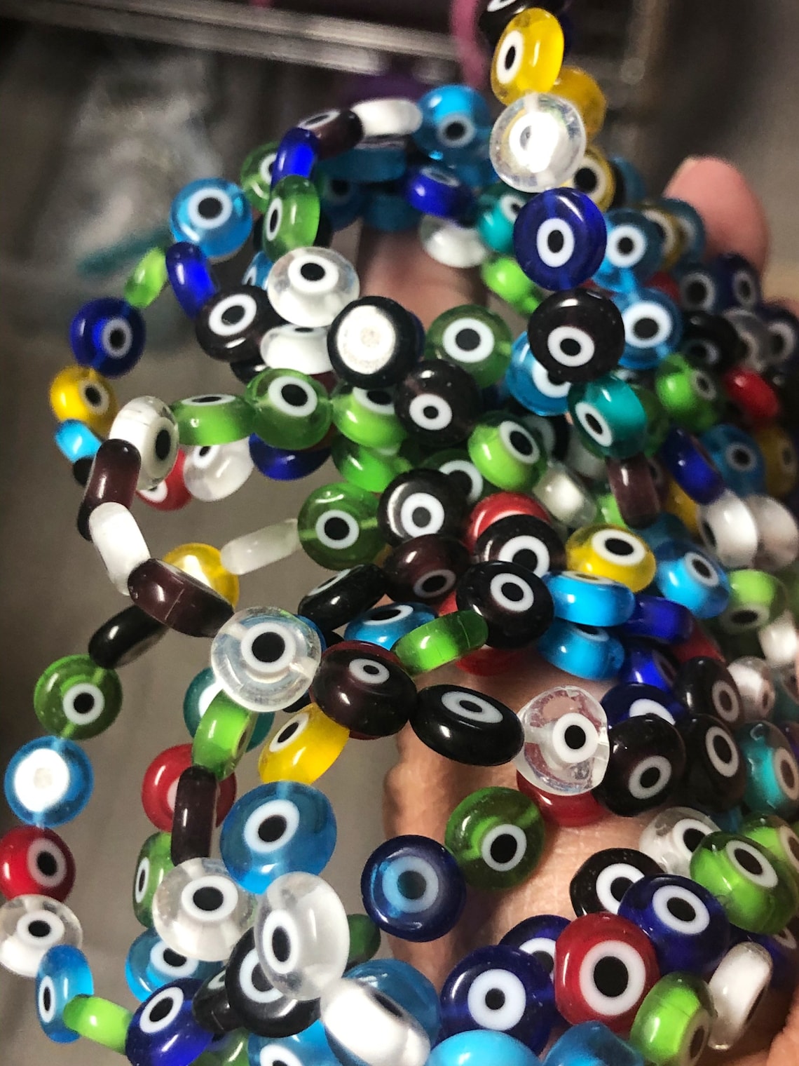 8mm 10mm Evil Eye Beads Multicolored Evil Eye Lampwork Beads | Etsy