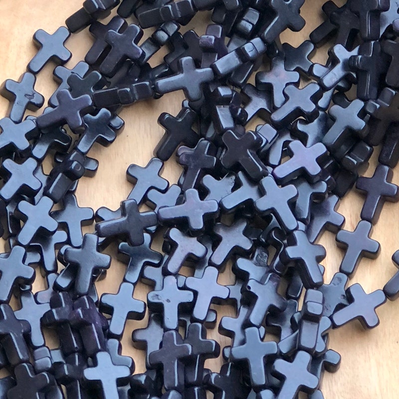 Black Cross Beads - Etsy