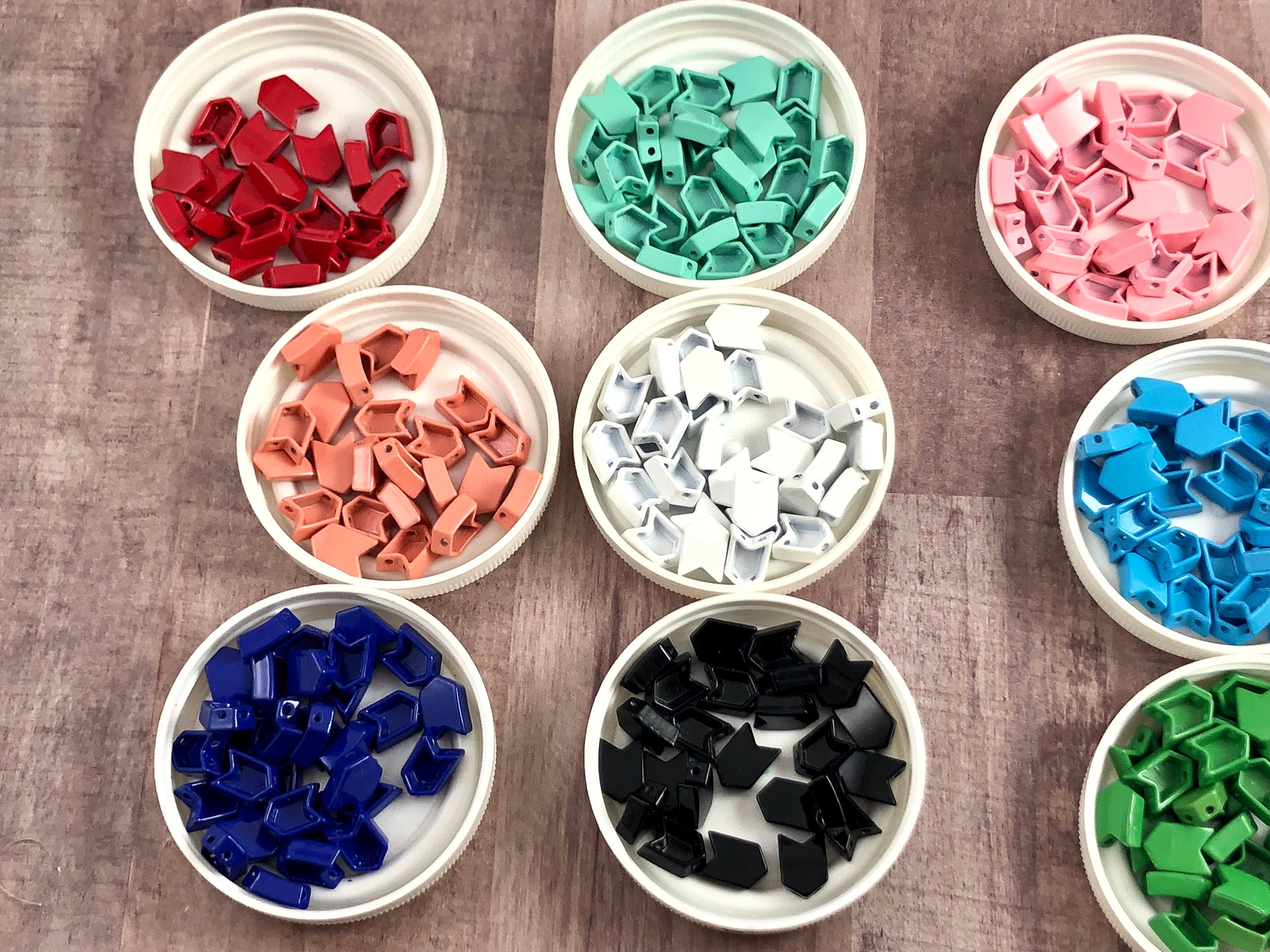 Enamel Tile Beads, Arrow Tile Beads, 2 Hole Enamel Beads, Tile ...