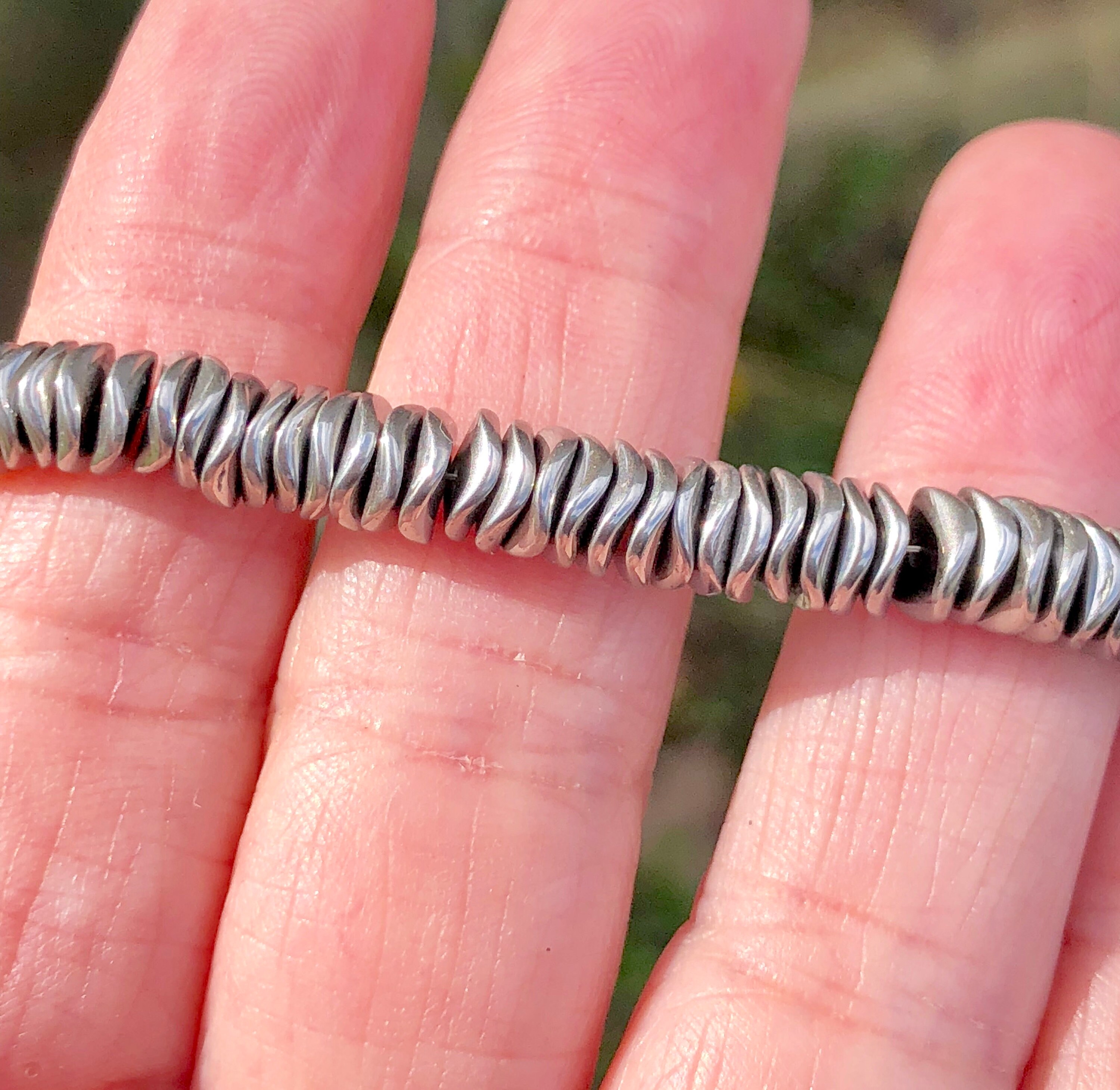 6mm Silver Hematite Wavy Spacer Beads Jewelry Making Beads - Etsy