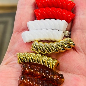 8mm Acrylic Tube Beads, Twisted Rope Tube Beads, Bracelet Tube Beads ...