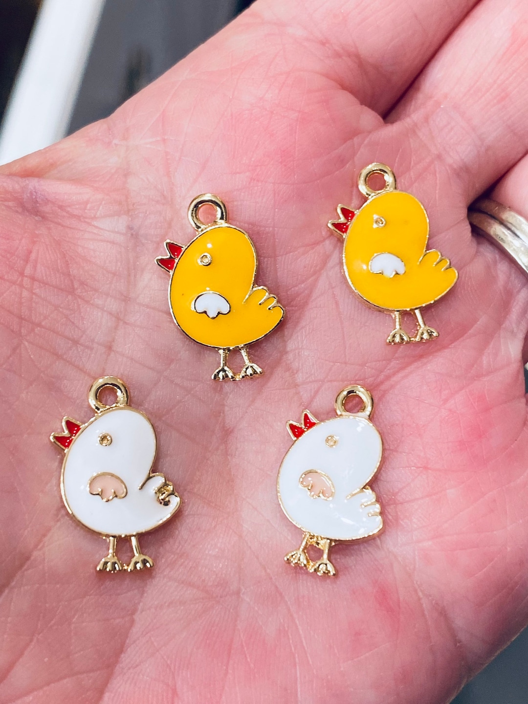 Enamel Charms, Chicken Charms, Rooster Charms, Farm Animal Charms ...