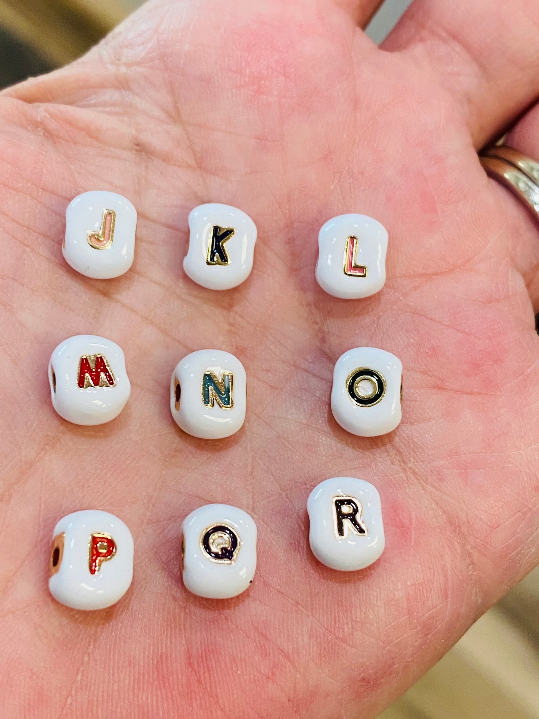 Enamel Alphabet Beads Letter Beads Word Beads Jewelry - Etsy