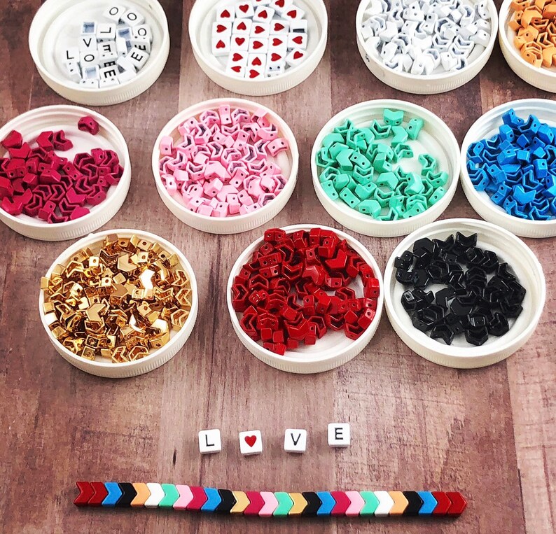 8mm Chevron Arrow Shape Tile Enamel Beads Tile Bracelets | Etsy