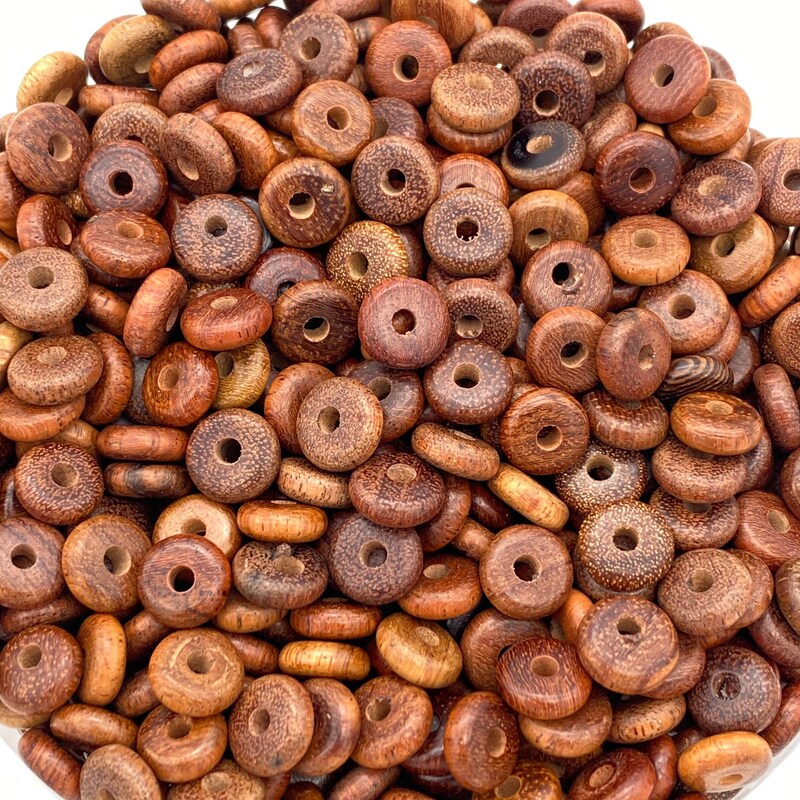 Wood Rondelle Beads - Etsy