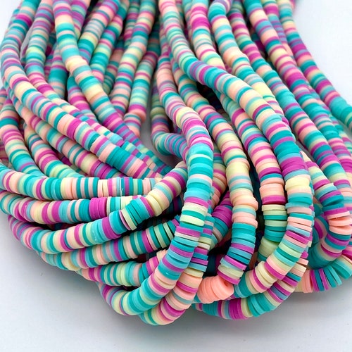 4mm 6mm Vinyl Heishi Beads Strawberry Rainbow Polymer Clay - Etsy