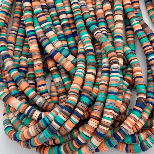 6mm 8mm Vinyl Heishi Beads Christmas Mix Rainbow Heishi Beads - Etsy