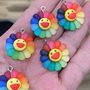 Polymer Clay Smiley Face Charms, Bracelet Charms, Pendants and Charms ...