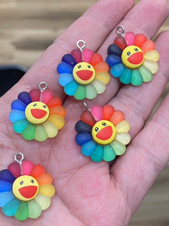 Polymer Clay Smiley Face Charms Bracelet Charms Pendants and - Etsy
