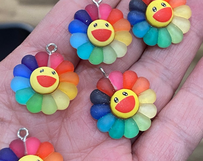 Polymer Clay Smiley Face Charms, Bracelet Charms, Pendants and Charms ...