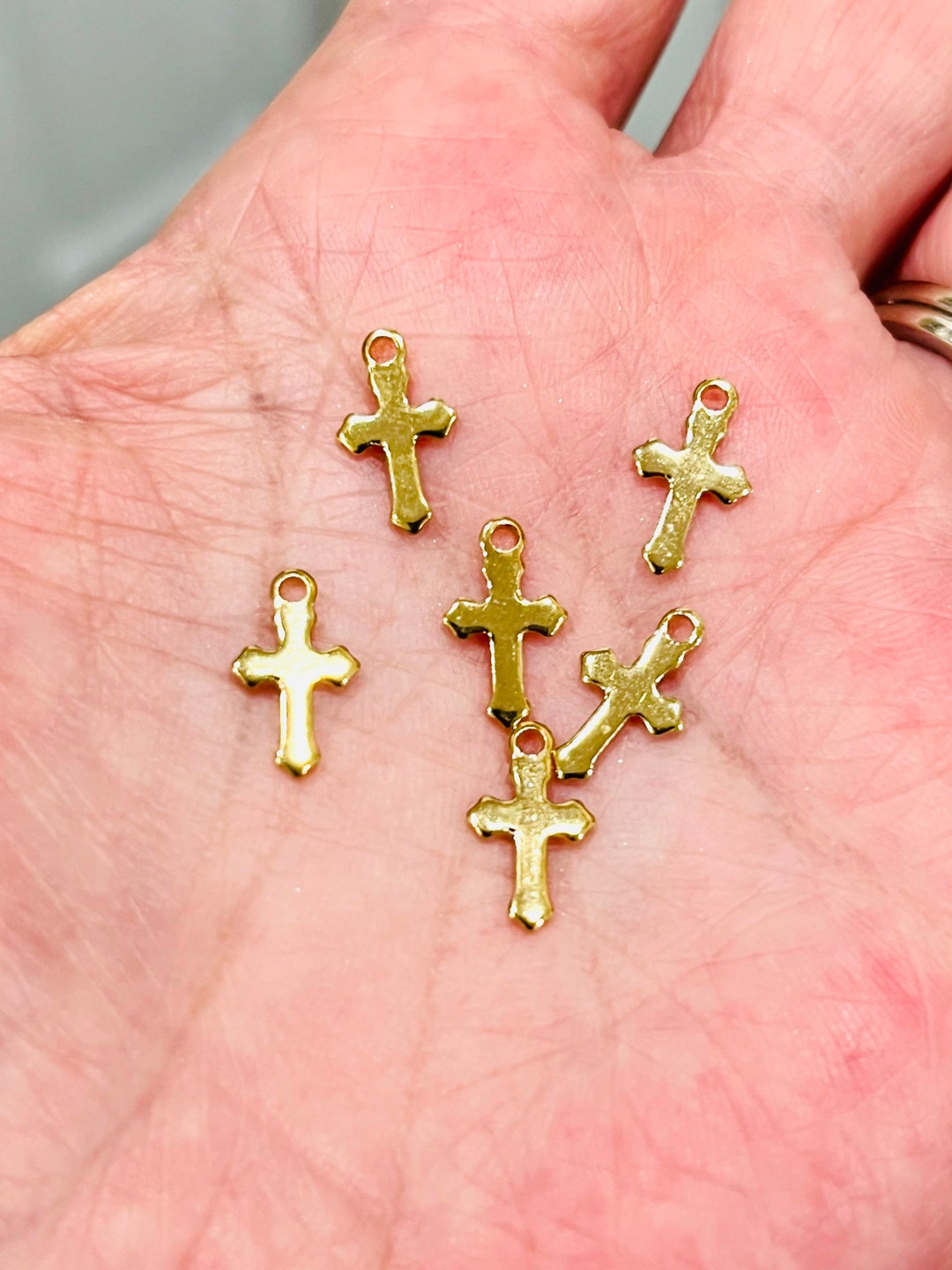 14k Gold Cross Charms, Gold Crosses, Cute Charms, Charm Bracelets ...