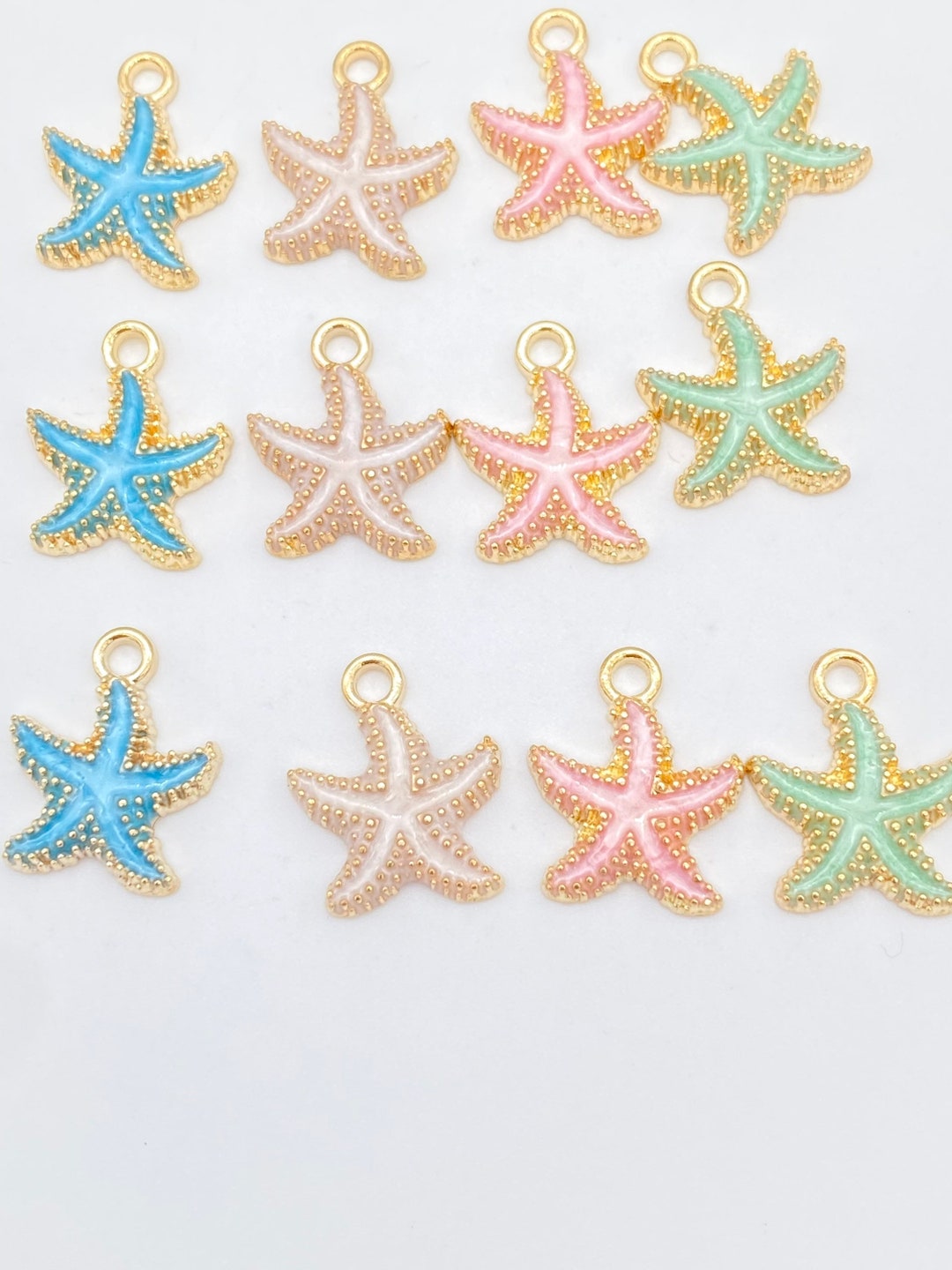 Enamel Starfish Charms, Enamel Charms Bracelet Charms Jewelry Charms ...