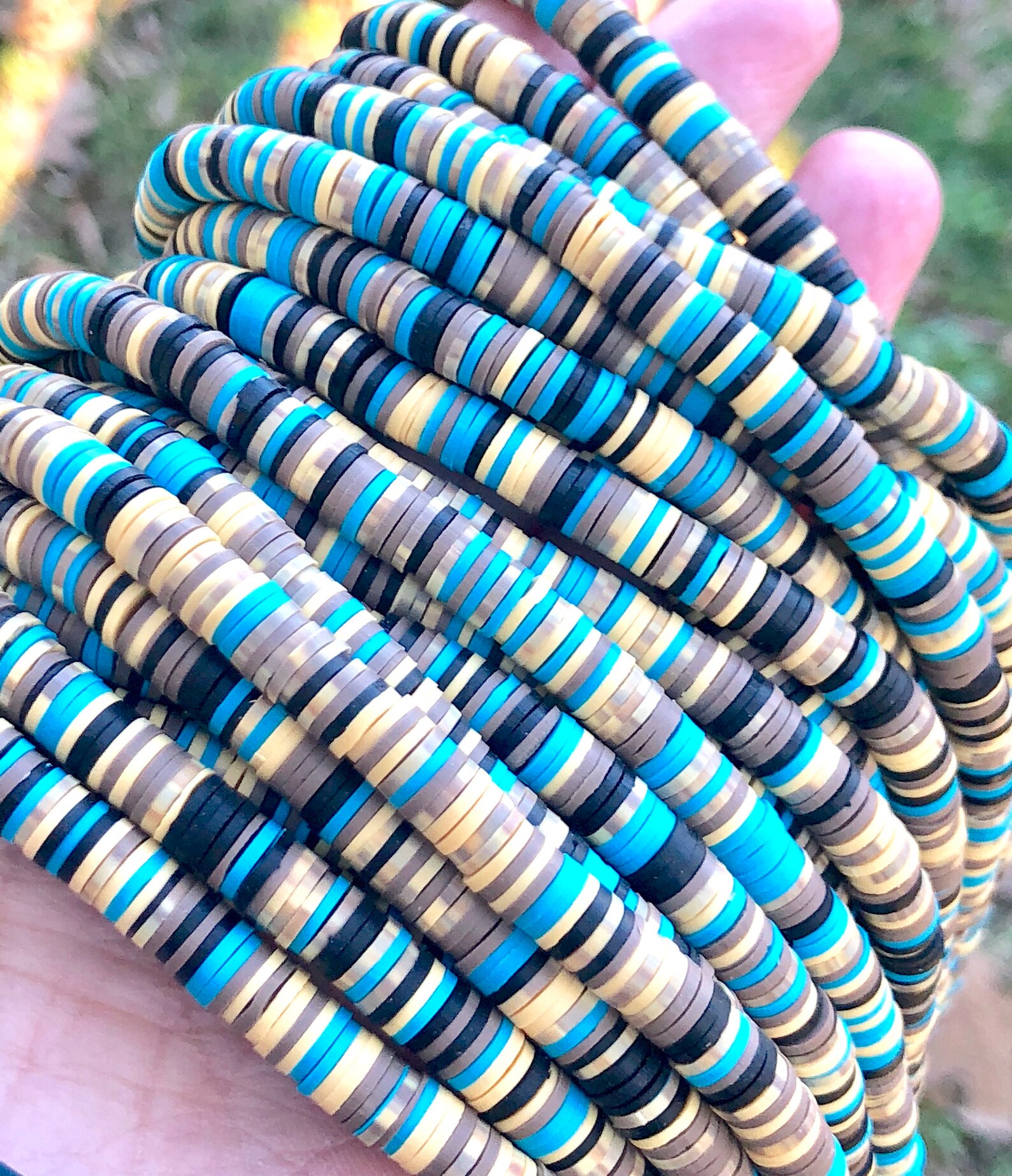 6mm Vinyl Heishi Disc Beads Multicolored Beads Polymer Clay - Etsy